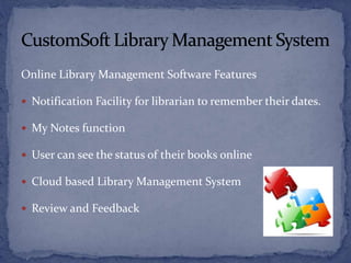 Custom soft library management software2 | PPT