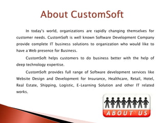 CustomSoft’s Online Course Portal for Campus | PPTX