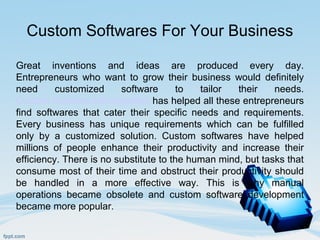 Custom software development | PPT