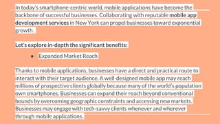 Grow Your Business With Mobile App Development Services | PPTX