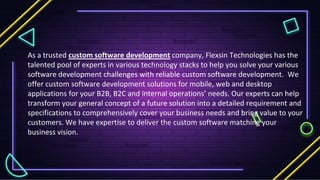 CUSTOM SOFTWARE DEVELOPMENT TRENDS AND METHODOLOGIES | PPT