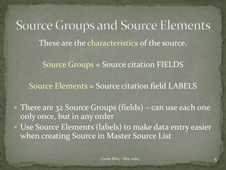 Custom source types | PPTX | Genealogy and Ancestry | Hobbies & Interests