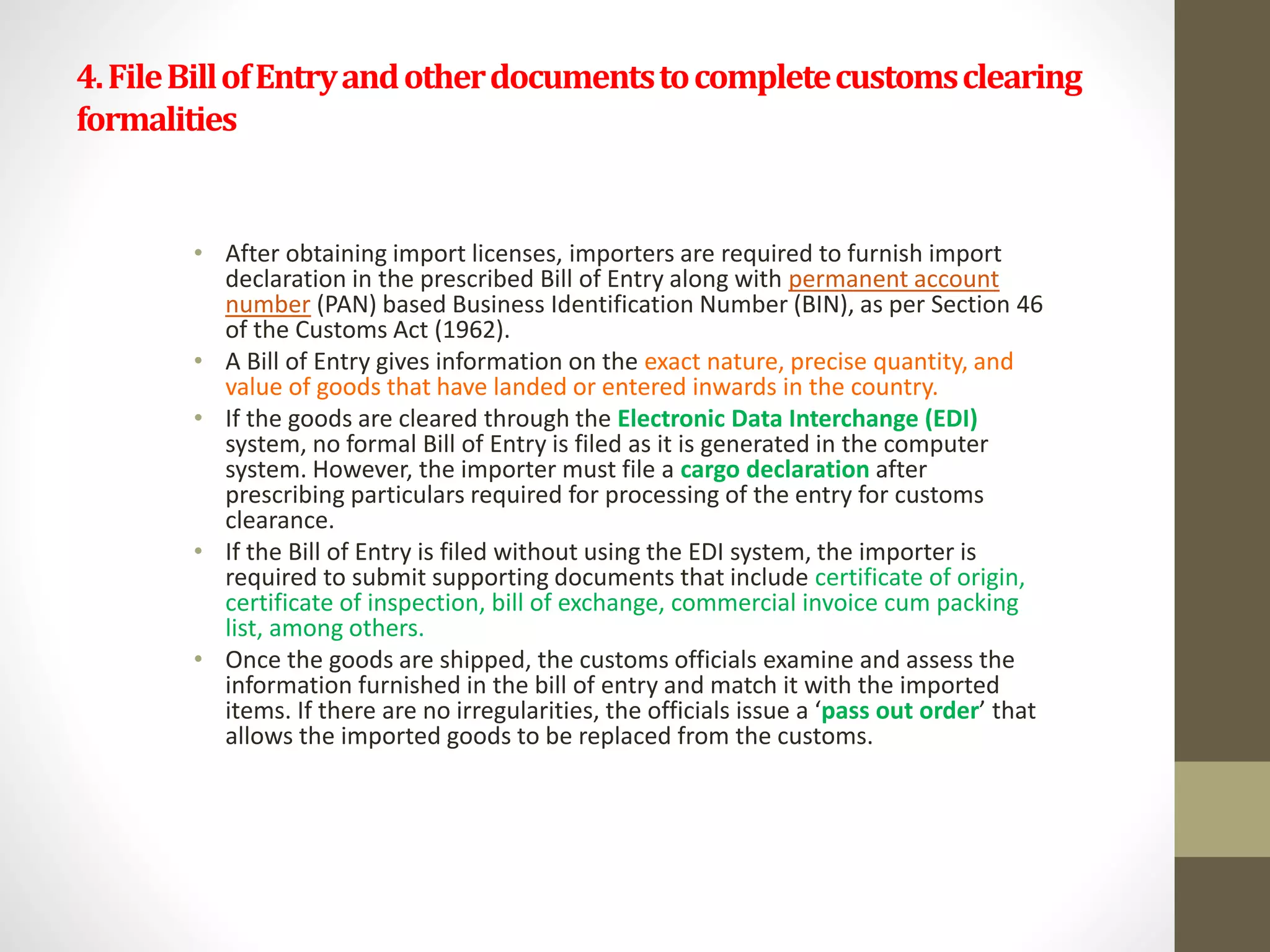 Customs procedure In India | PPTX | Business | Business and Finance