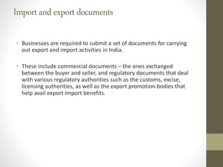 Customs procedure In India | PPTX