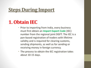 Customs procedure In India | PPTX