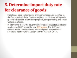 Customs procedure In India | PPTX | Business | Business and Finance