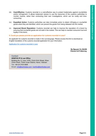 Customs recordal for IPR protection in Laos – What you must know .pdf