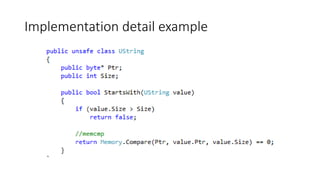 Strings, C# and Unmanaged Memory | PPT