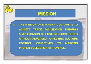 Customs Regulations and Reforms | PPT