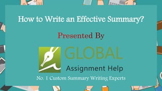 How to Write an Effective Summary? | PPTX