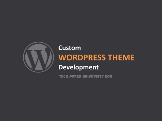 Custom WordPress theme development | PPTX