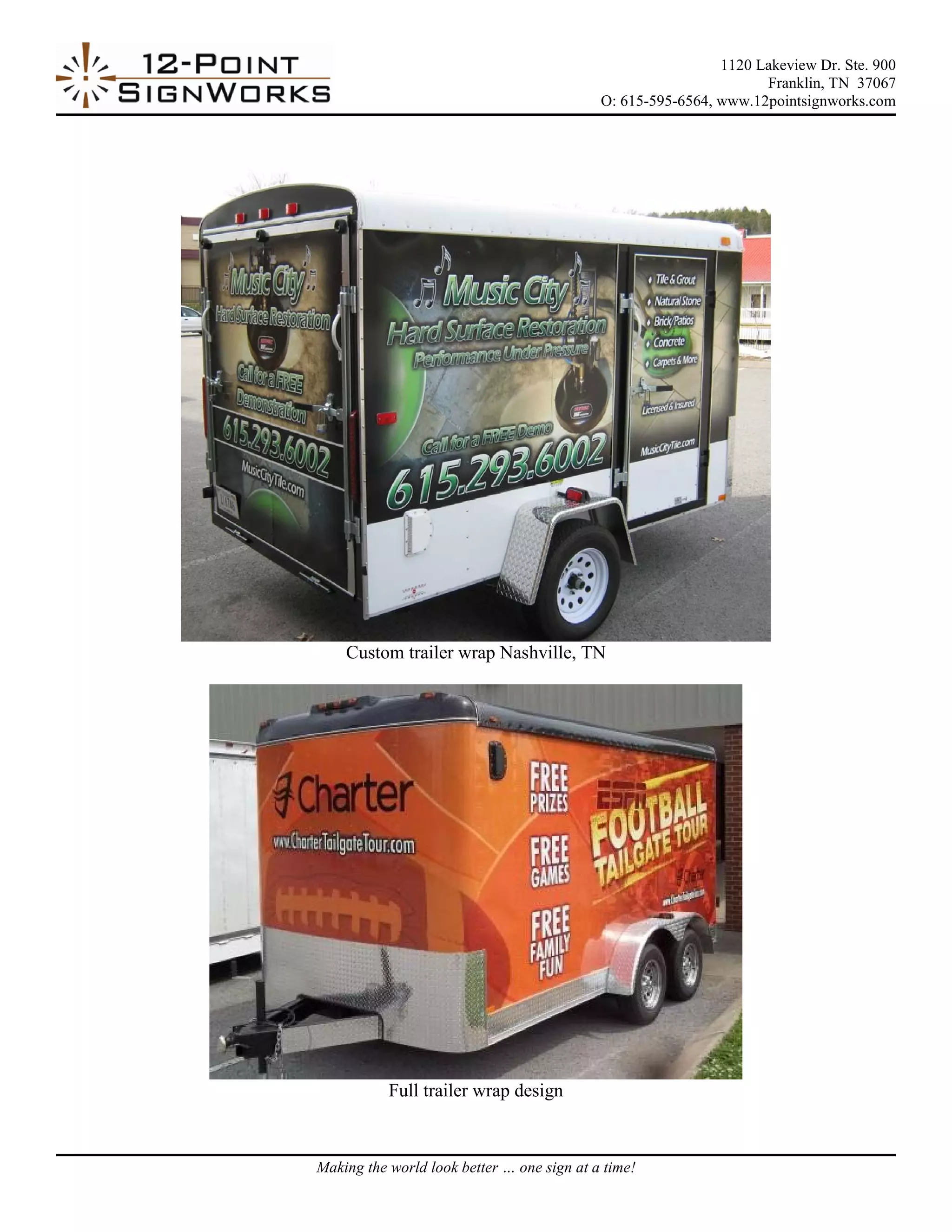 Custom Trailer Wraps and Graphics Examples | PDF