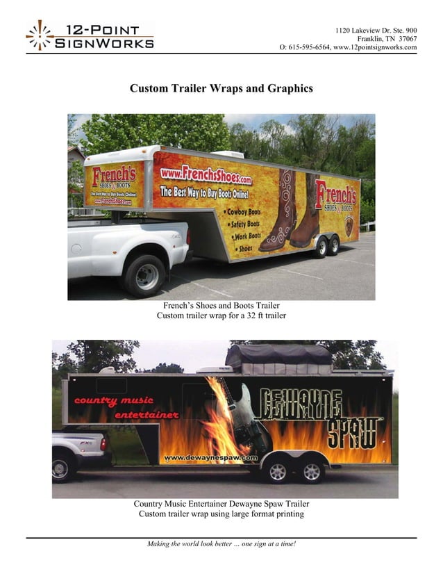 Custom Trailer Wraps and Graphics Examples | PDF