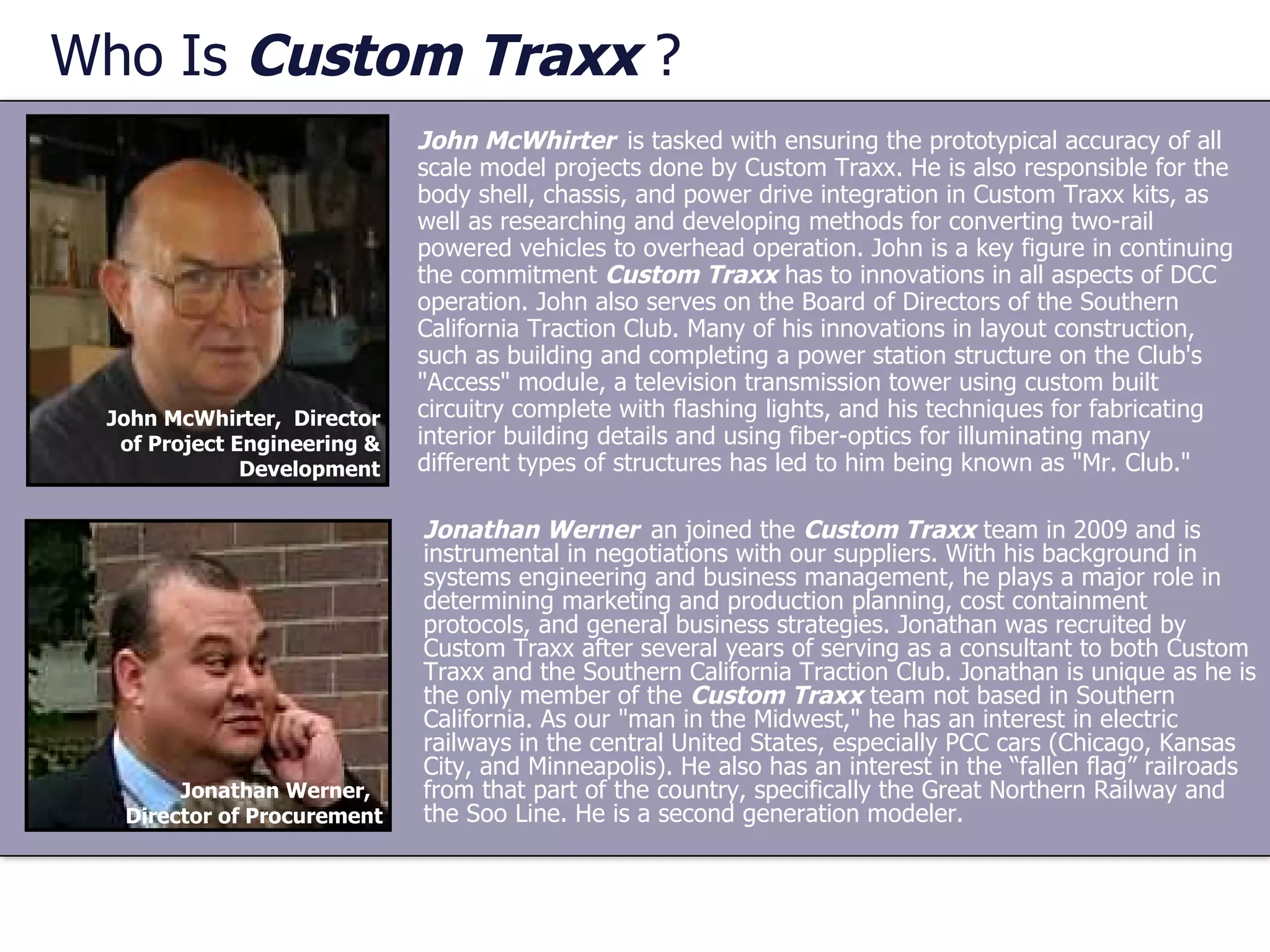 Custom Traxx Overview | PPT