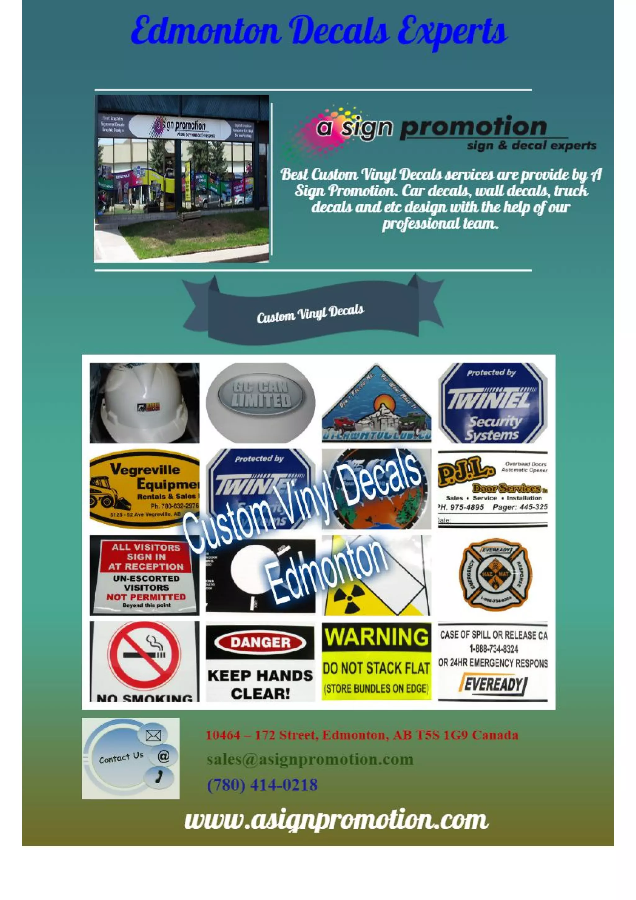 Custom Vinyl Decals | PDF