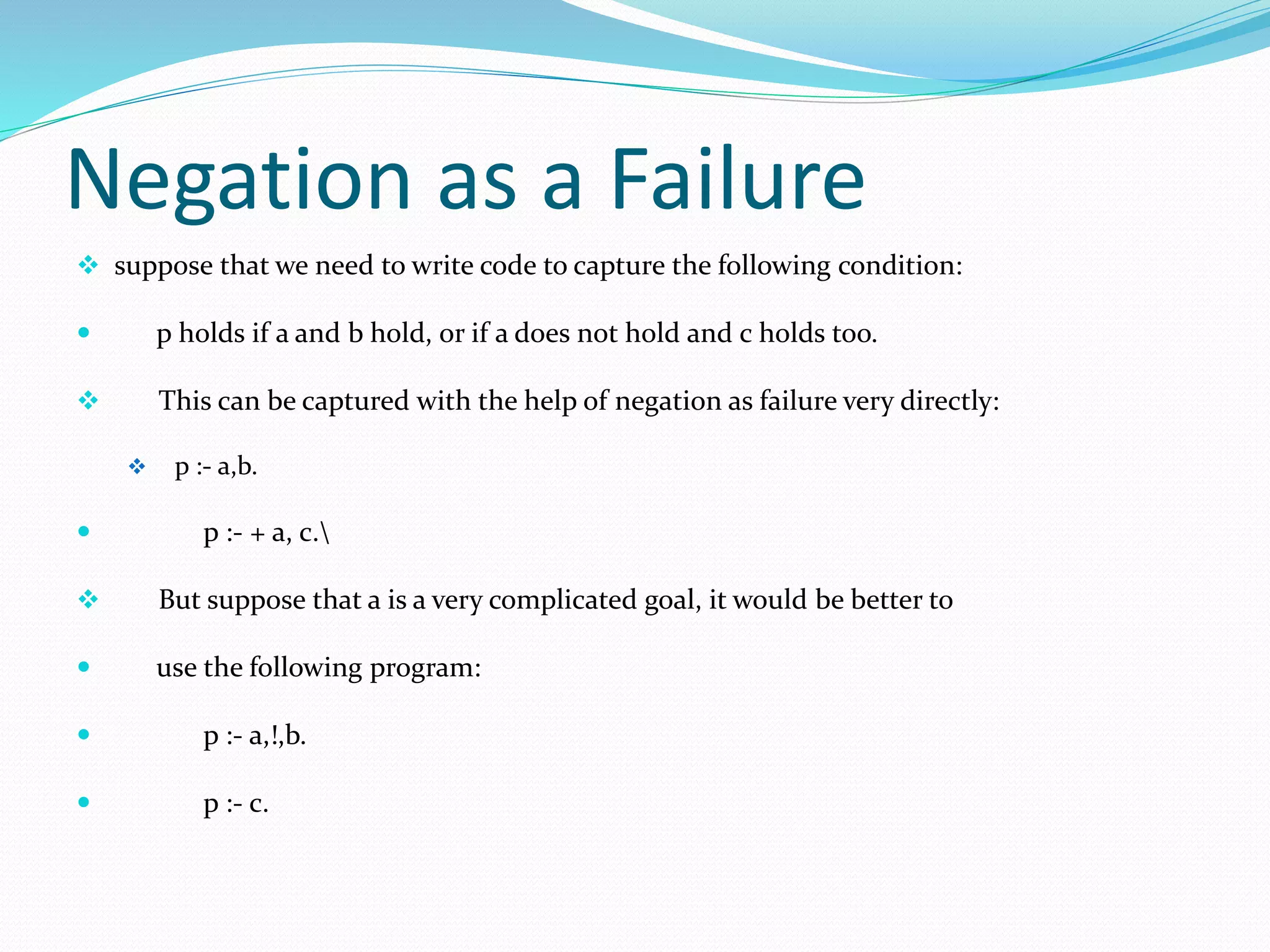 Cut and Goal on prolog | PPTX