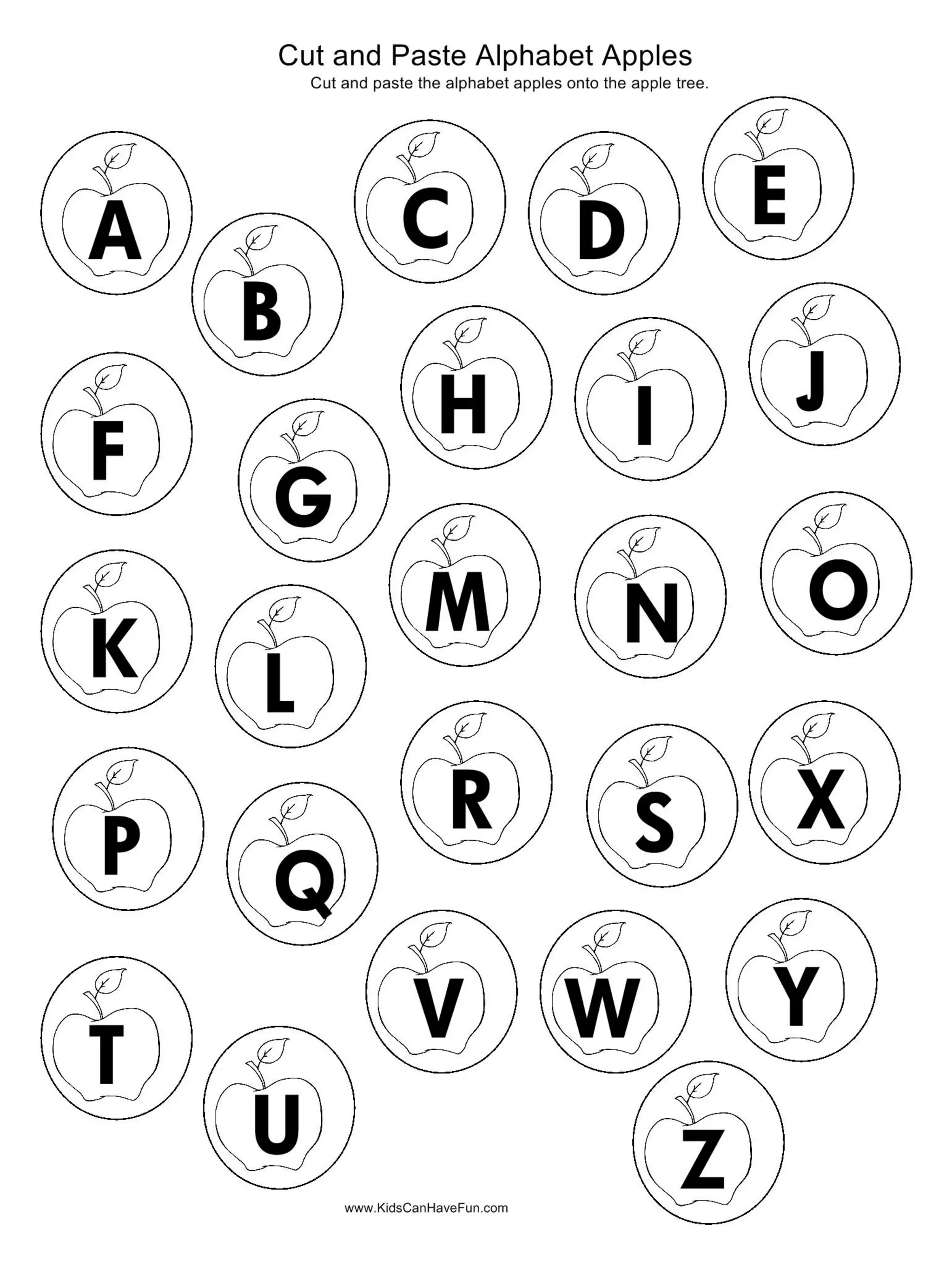 Cut and-paste-alphabet-apple-tree (1) (1) | PDF