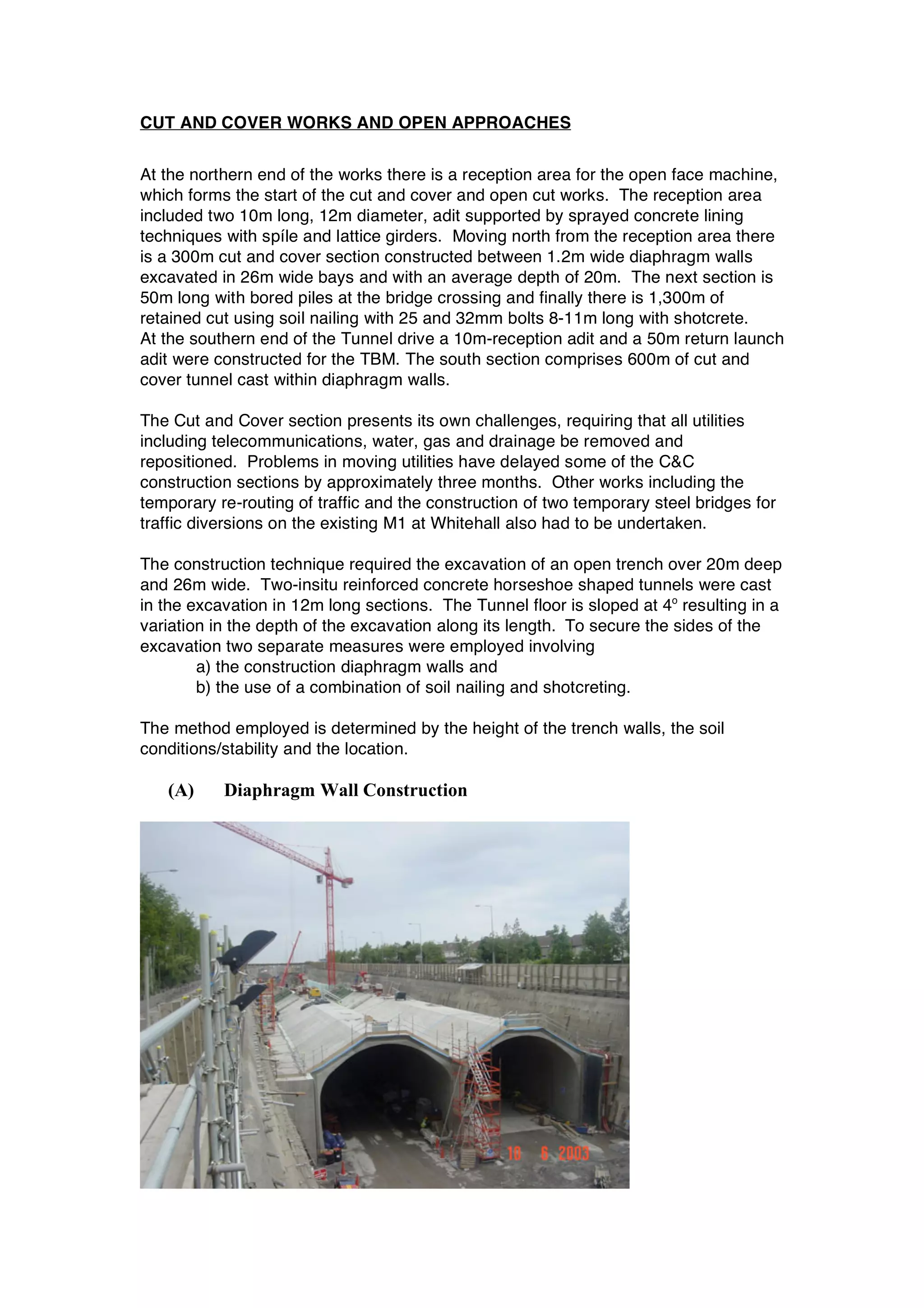 Cut and cover_sections | PDF