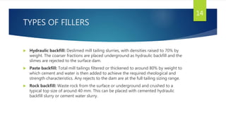 Cut and Fill mining | PPTX