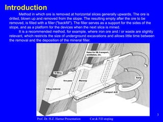 Cut and Fill Stoping | PDF