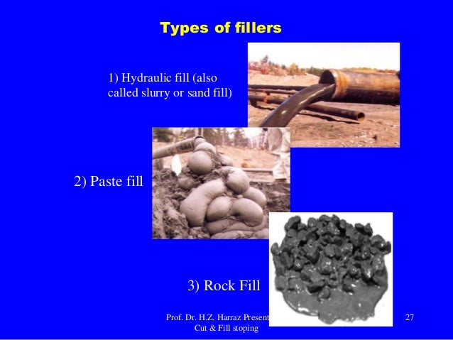 Cut and Fill Stoping