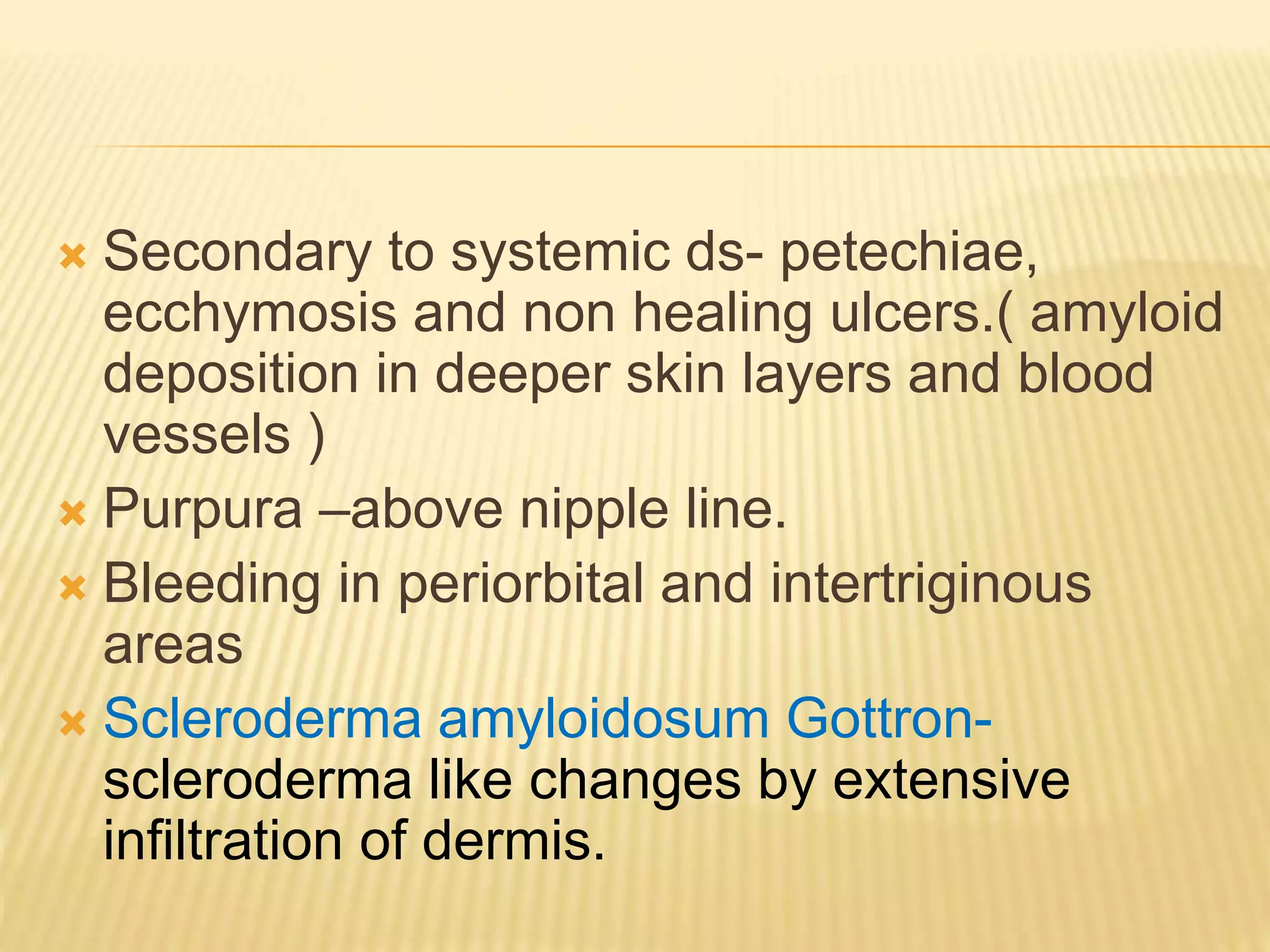 Cutaneous amyloidosis | PPTX