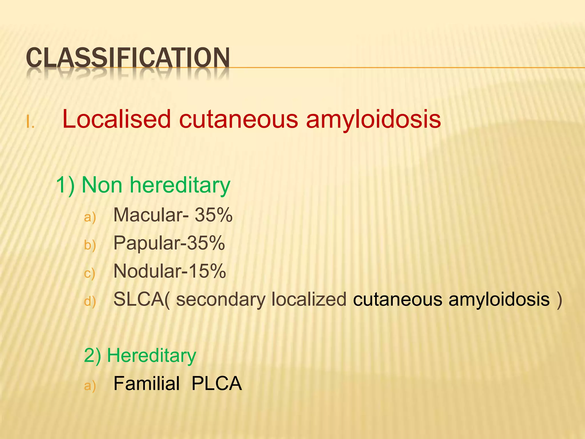 Cutaneous amyloidosis | PPTX