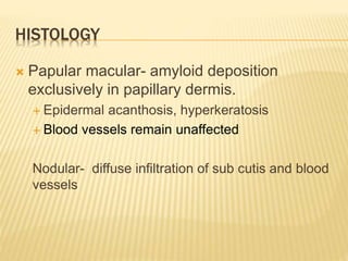 Cutaneous amyloidosis | PPTX