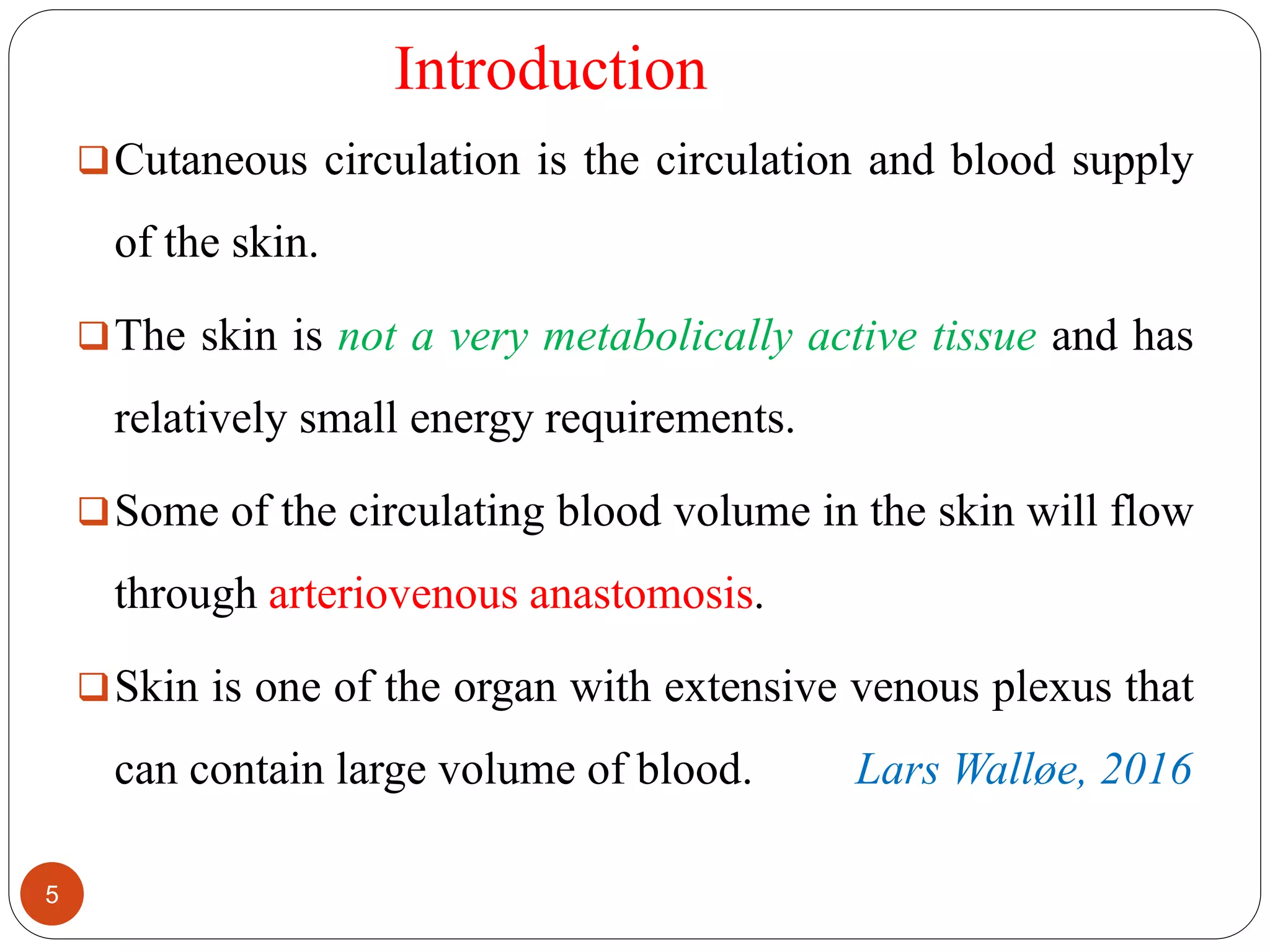 Cutaneous and lymphatic circulation | PPTX