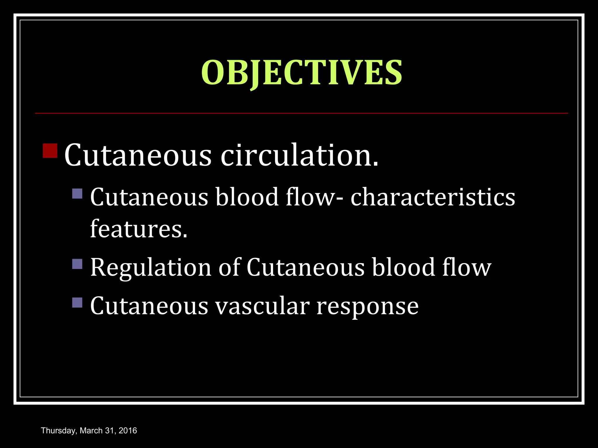 Cutaneous circulation | PPT