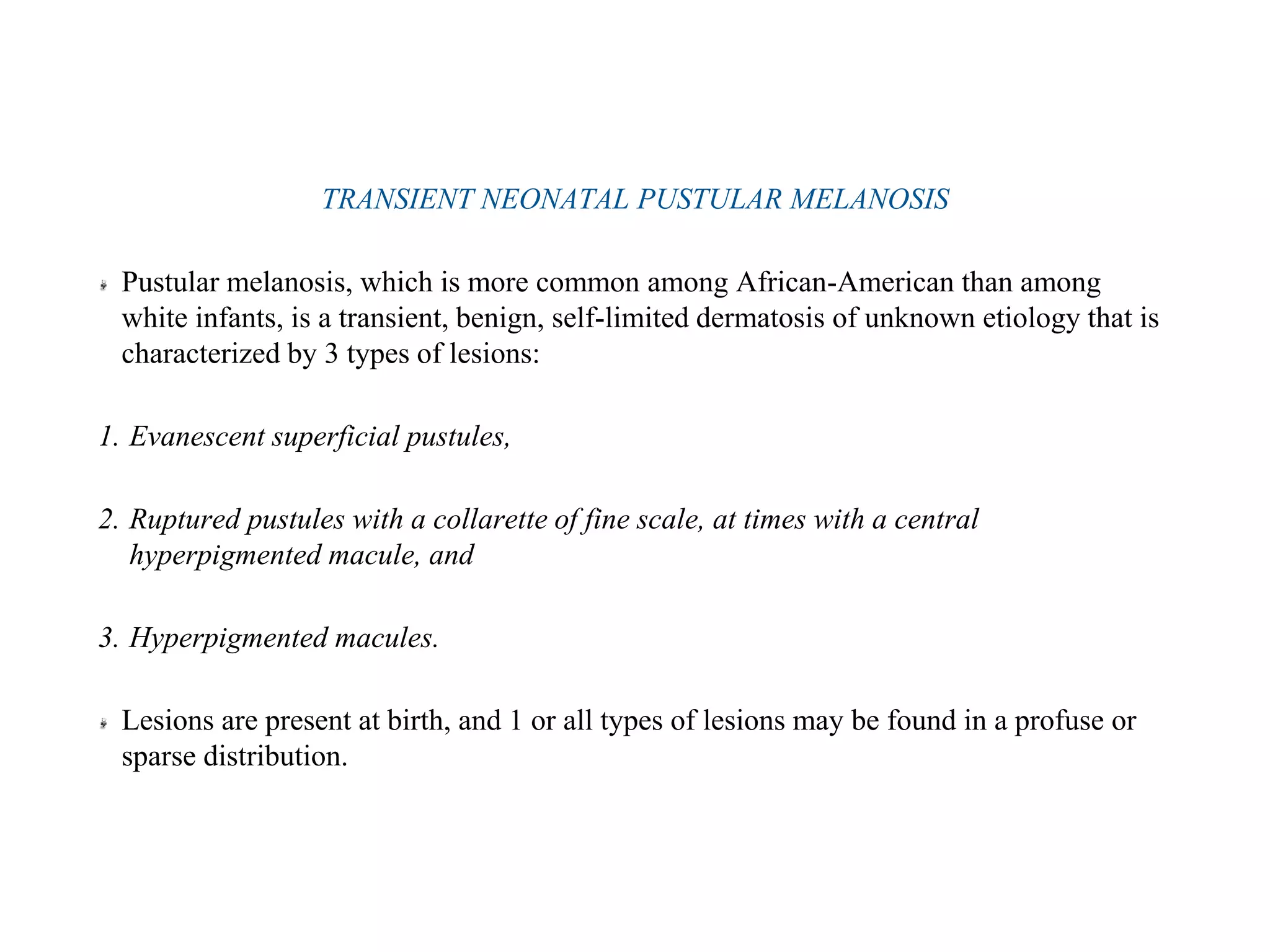 Cutaneous disease of the neonate | PPTX