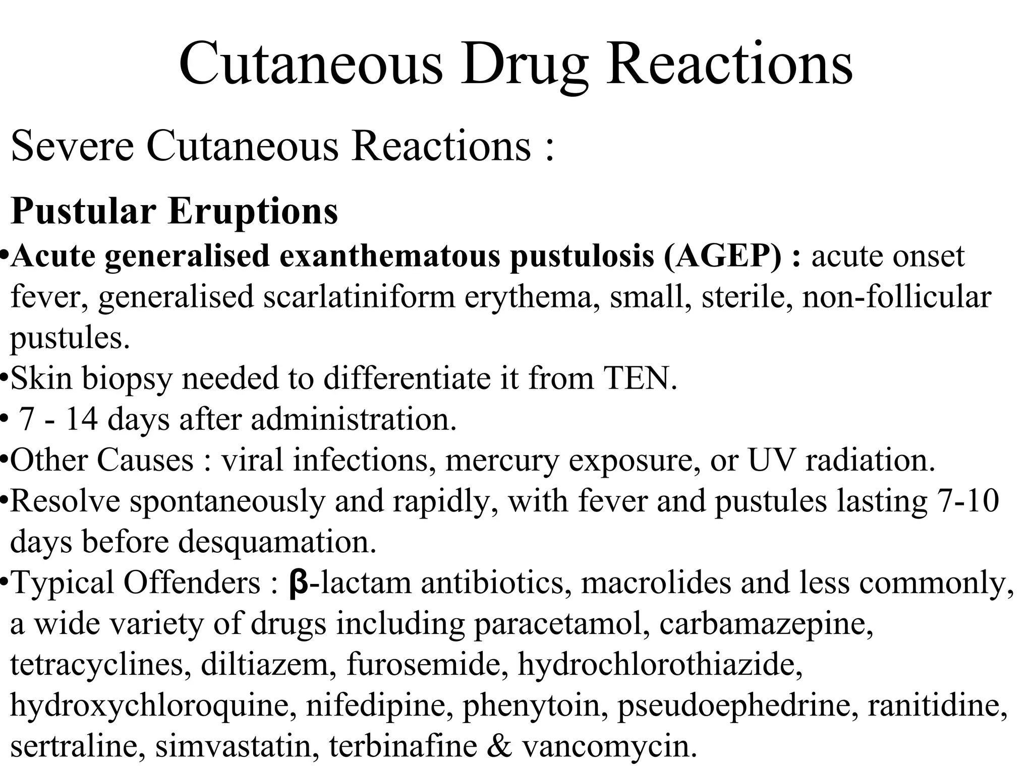 Cutaneous drug reactions | PDF