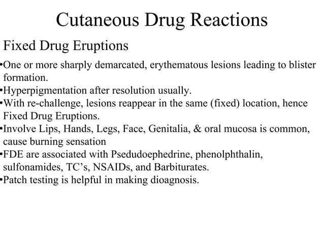 Cutaneous drug reactions | PDF | Skin and Dermatology | Diseases and ...
