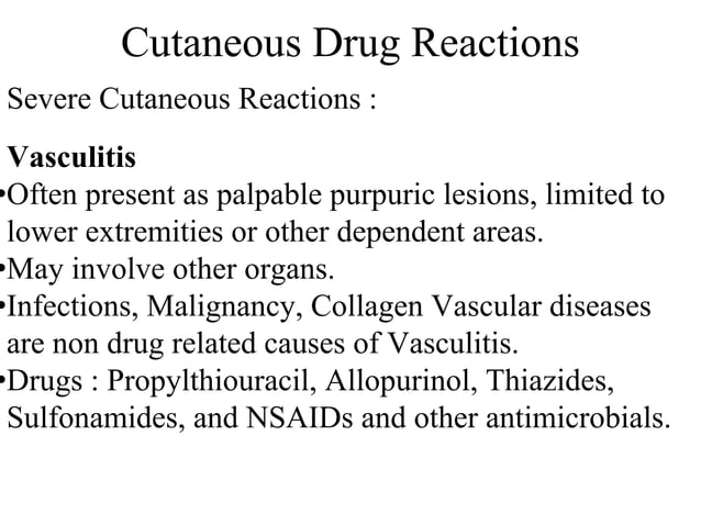 Cutaneous drug reactions | PPT