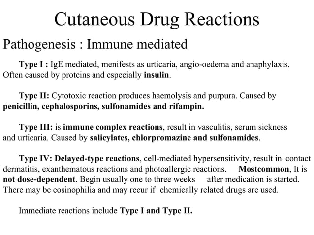 Cutaneous drug reactions | PDF | Skin and Dermatology | Diseases and ...
