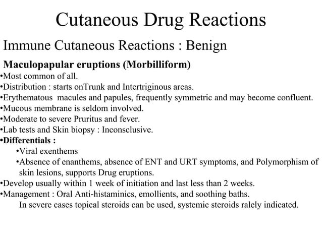 Cutaneous drug reactions | PDF | Skin and Dermatology | Diseases and ...