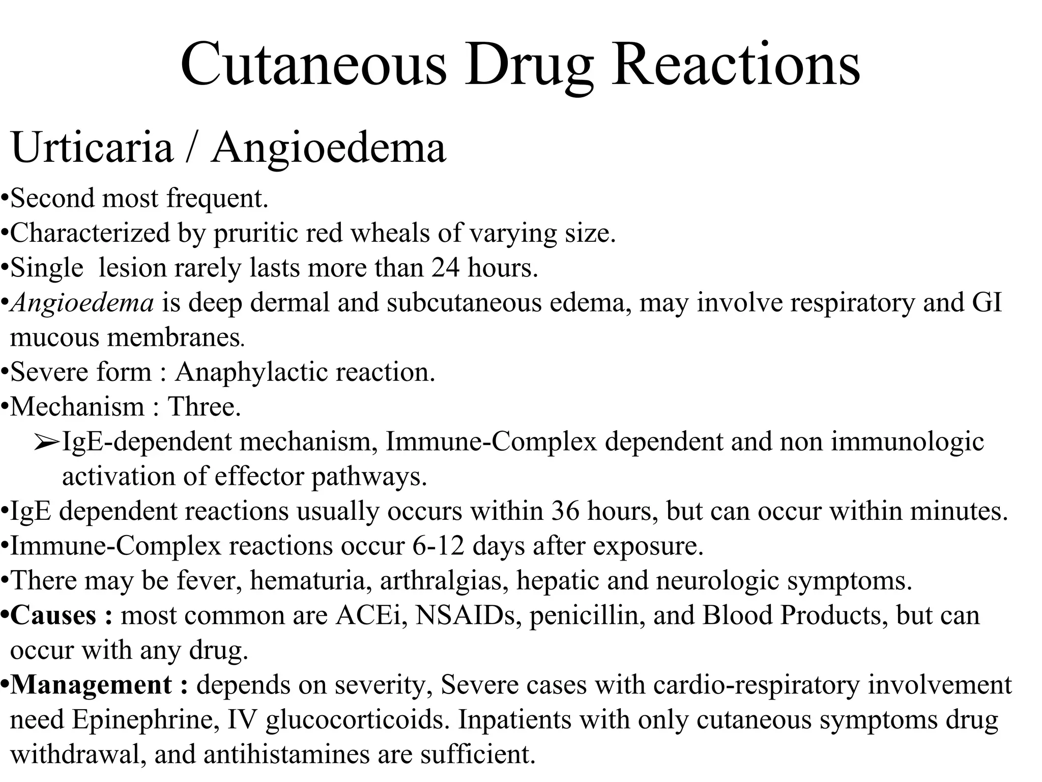 Cutaneous drug reactions | PDF