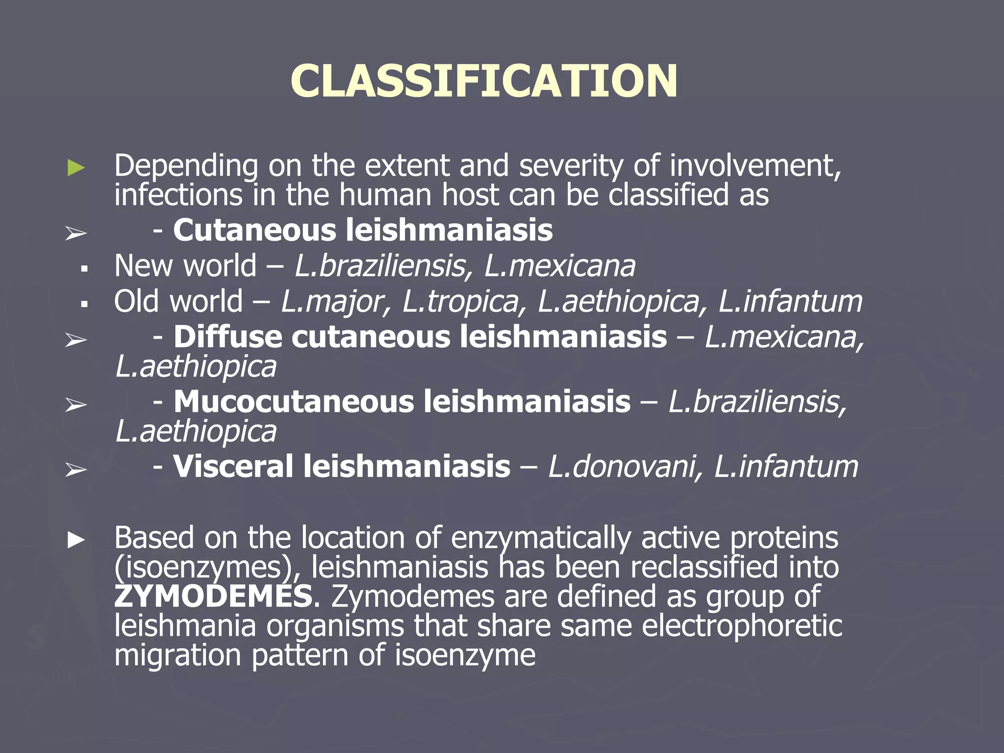 Cutaneous leishmaniasis clinical spectrum management | PPT