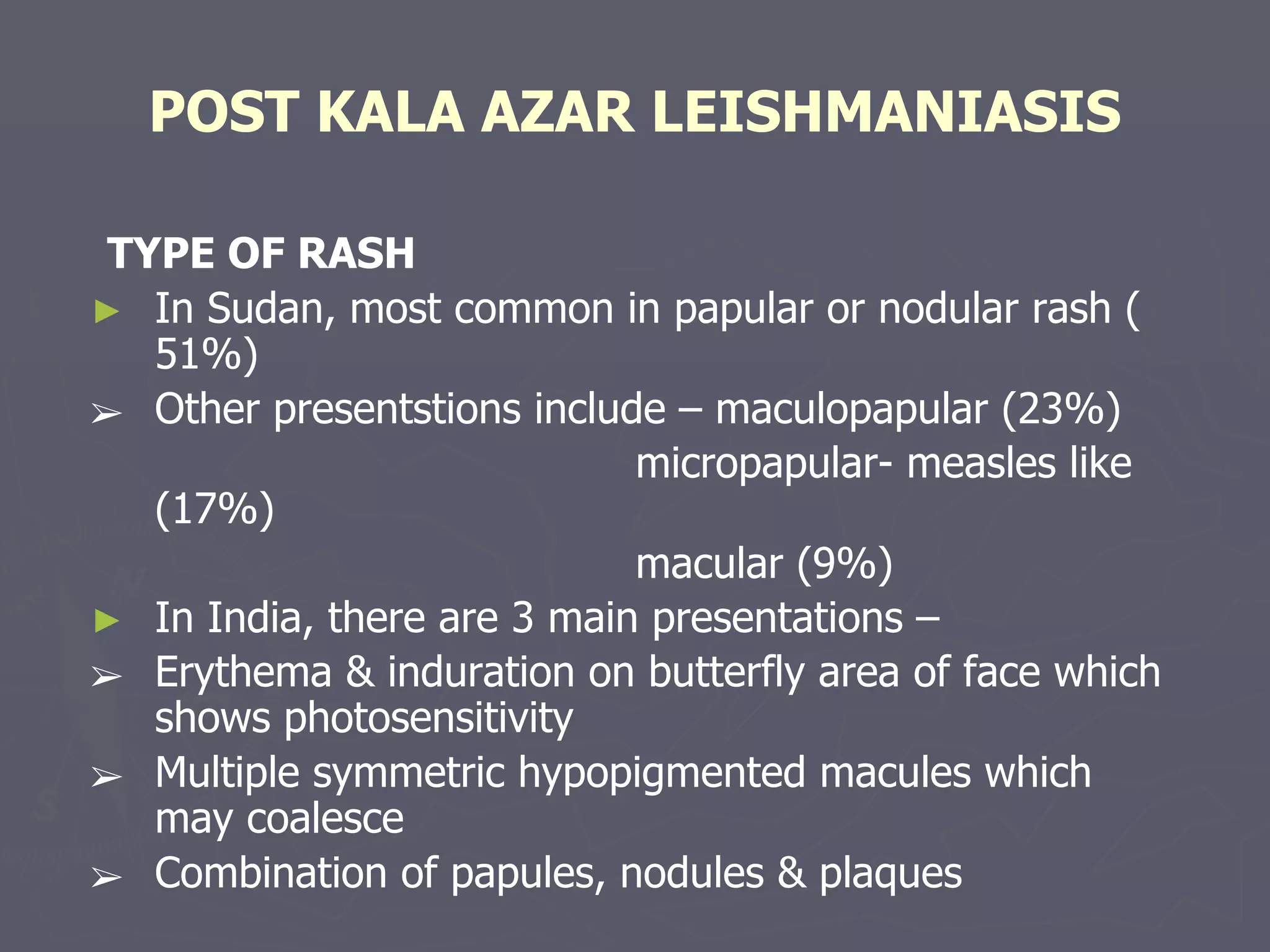 Cutaneous leishmaniasis clinical spectrum management | PPT