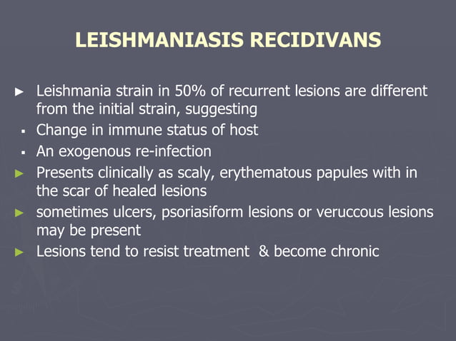 Cutaneous leishmaniasis clinical spectrum management | PPT