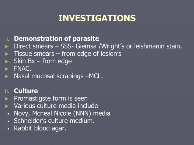 Cutaneous leishmaniasis clinical spectrum management | PPT