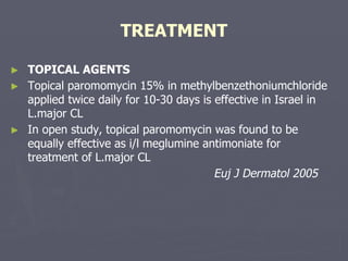Cutaneous leishmaniasis clinical spectrum management | PDF