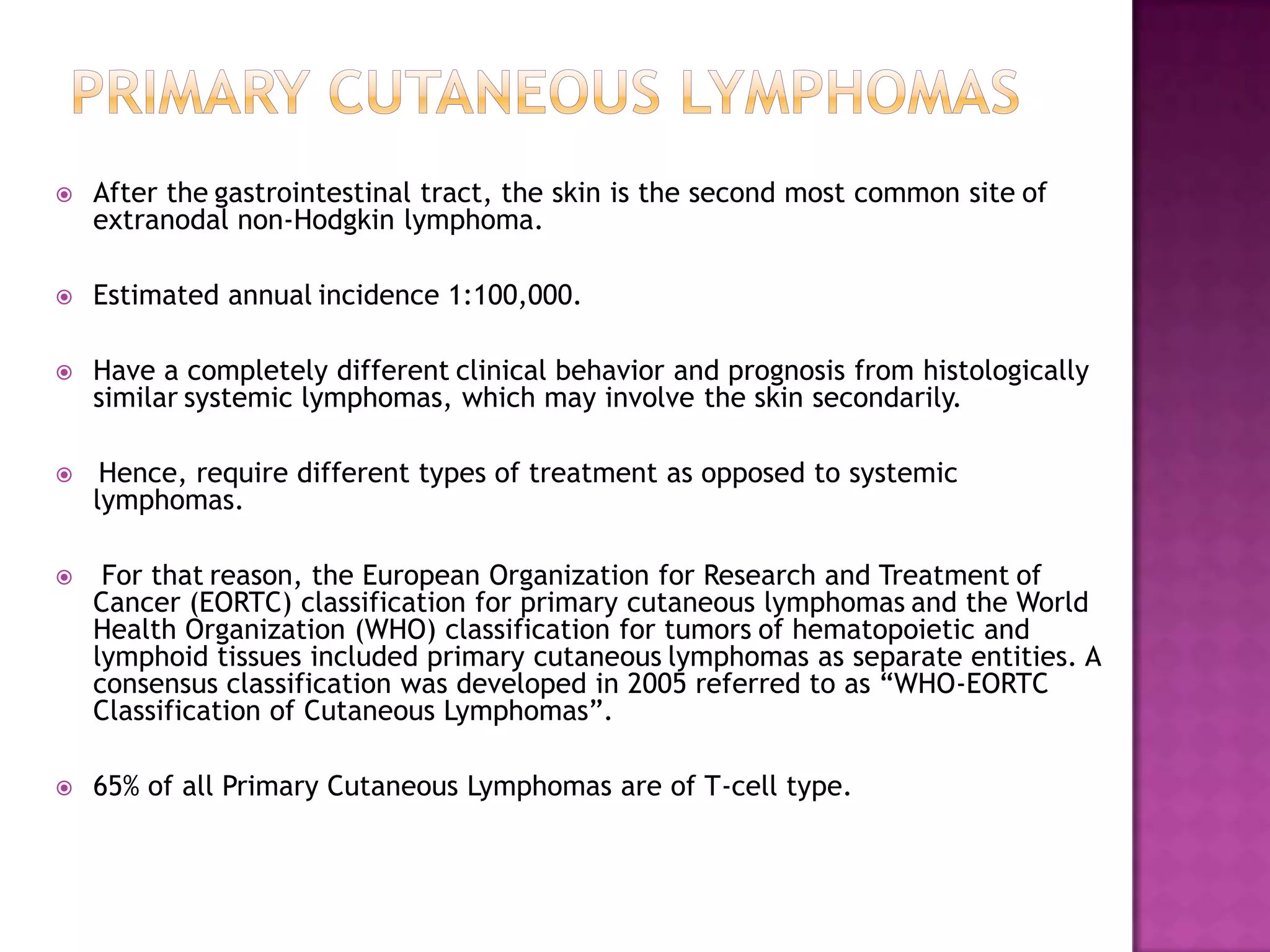 Cutaneous Lymphomas | PPTX
