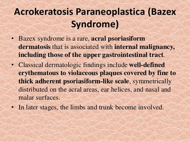 Bazex Syndrome