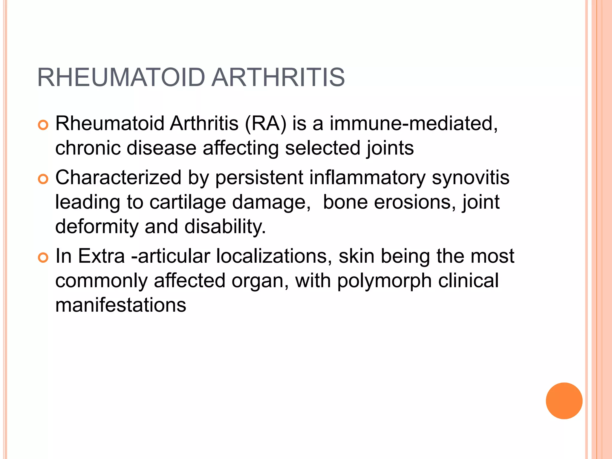 Cutaneous manifestations of rheumatoid arthritis | PPTX