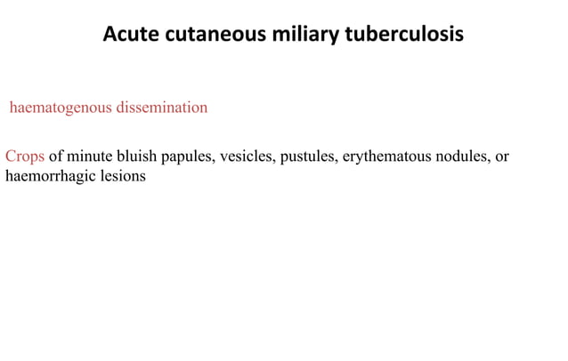 Cutaneous manifestations of tb | PDF