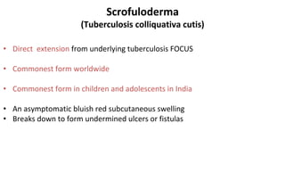 Cutaneous manifestations of tb | PPT