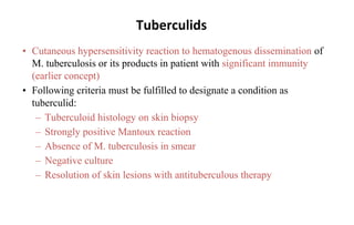 Cutaneous manifestations of tb | PPT