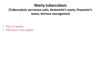 Cutaneous manifestations of tb | PPT