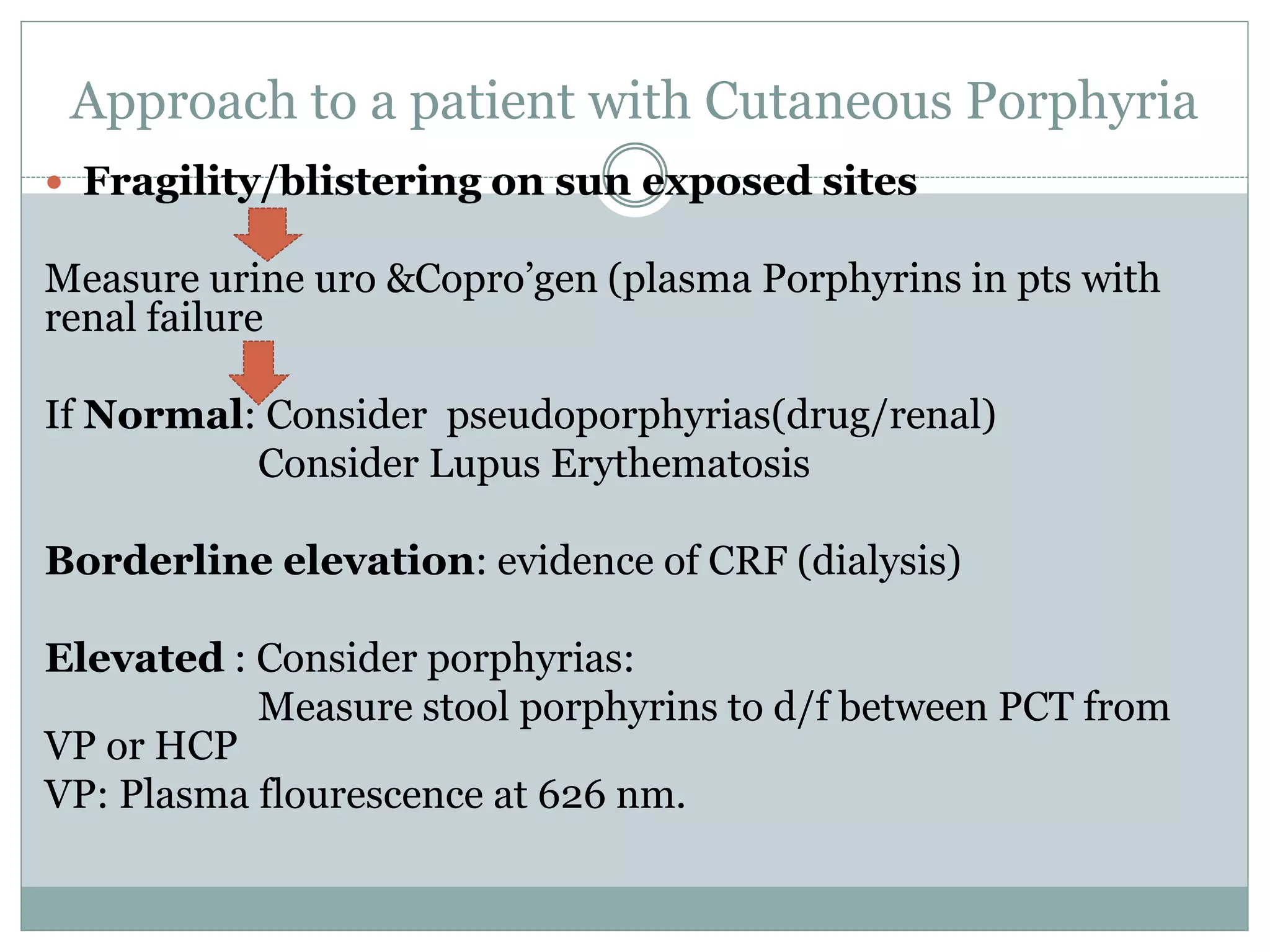 Cutaneous porphyrias | PPTX